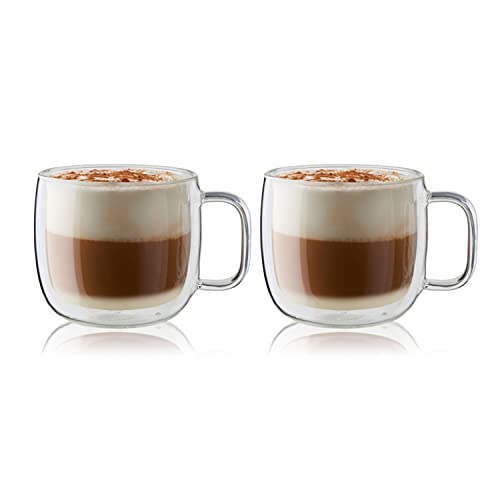 01)マグクリア/08)カプチーノ 450ml/39500-113・Style:01)マグSize:08)カプチーノ 450ml・パッケージ個数:1・【 ダブルウォール構造で、美味しい温度をキープ 】 グラスの内側と外側の間に空気層があるダ...