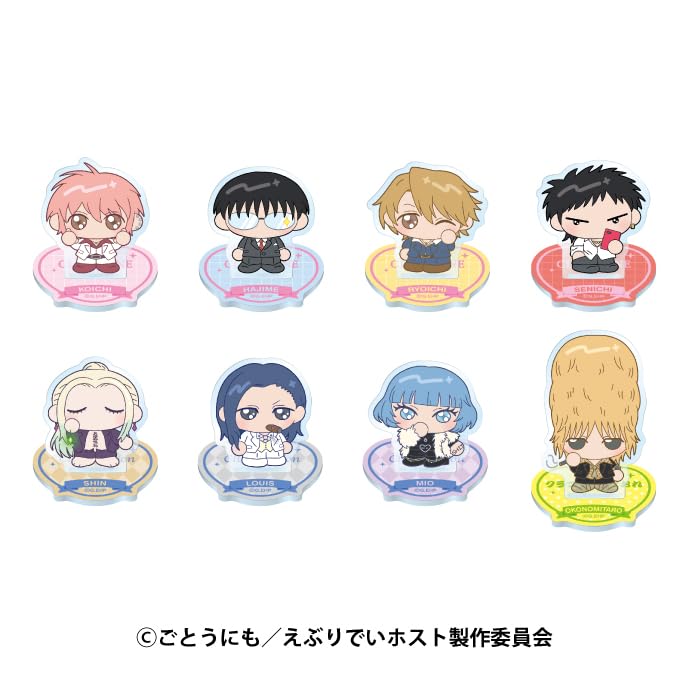 商品サイズ：約45×50×3mm商品紹介 TVアニメ『えぶりでいホスト』から、まるっとしたデフォルメイラスト「ぶいまる」のアクリルスタンドコレクションが登場！ 安全警告 なし