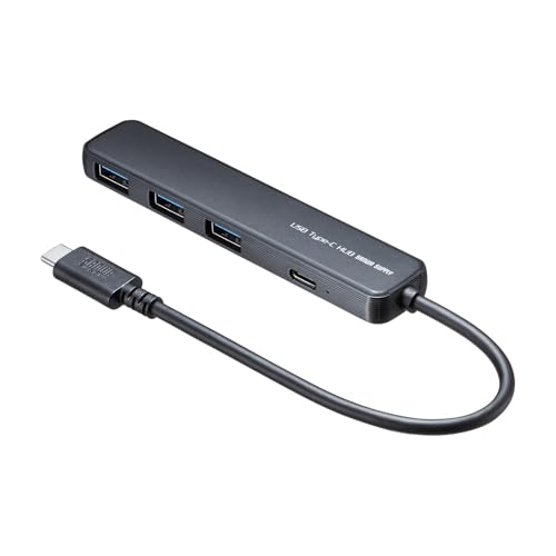 ブラック/112×22.6×10mm/USB-5TCP35BK・SetName:USB TYPE-C×1、USB A×3・パッケージ個数:1・Type-Cコネクタ搭載で、Type-Cポートを搭載したパソコンなどで使用できます。・USB Aポ...