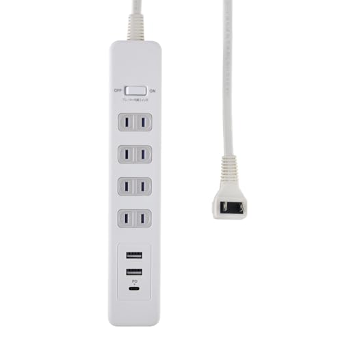 ホワイト/並/WLS-4322SUC(W)・PatternName:USB×2 Type-C×1・パッケージ個数:1・使用温度範囲:-10℃~40℃・コード長:2m・屋内専用・国内専用 AC差込口・定格:AC100V 14A仕様 ・使用温度...
