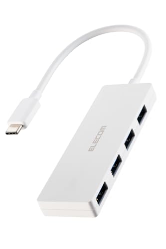 ホワイト/-/U3HC-H040WH・Color:ホワイト・パッケージ個数:1・USB-Aポートを増やしてデスクまわりをすっきり。4つのUSB-Aポートを搭載した、USB Type-C(TM)接続のUSBハブです。USB 5Gbps(USB...