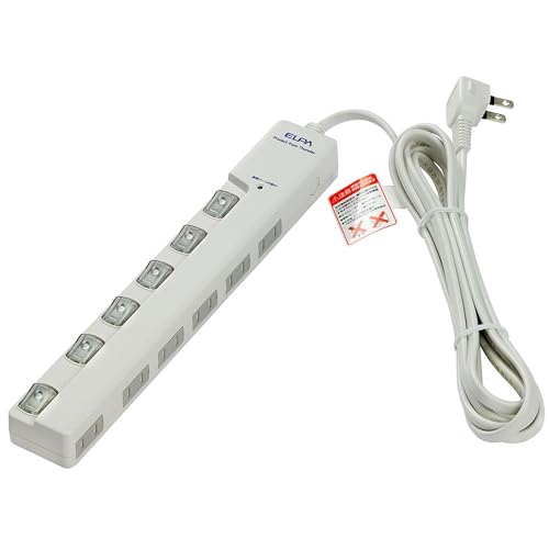 6個口白いグレー/3m/WLS-LY630MB(W)・Size:3mStyle:6個口・パッケージ個数:1・【耐雷サージスイッチ付タップ】スイッチ付でこまめに節電。耐雷サージ付だから雷に強い、 LEDランプスイッチ付 電源タップです。・【ホ...