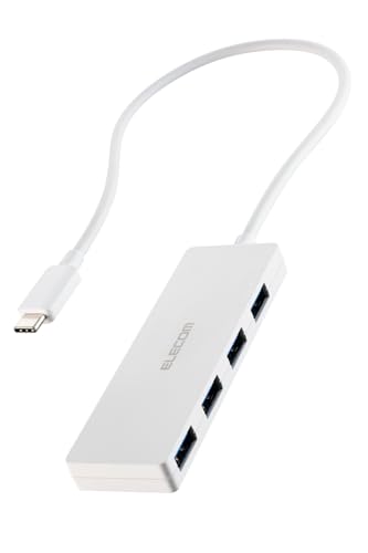 ホワイト/-/U3HC-H041WH・Color:ホワイト・パッケージ個数:1・USB-Aポートを増やしてデスクまわりをすっきり。4つのUSB-Aポートを搭載した、USB Type-C(TM)接続のUSBハブです。USB 5Gbps(USB...