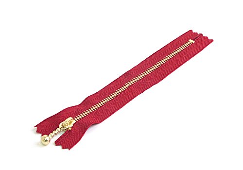 金具:Gゴールド519 赤/20cm/3G20-519・Color:519 赤Size:20cmStyle:金具:Gゴールド・カラー: 赤・素材: テープ部分: ポリエステル ■チェーン部分: 真鍮合金 ■スライダー部分: 亜鉛合金・(b)...