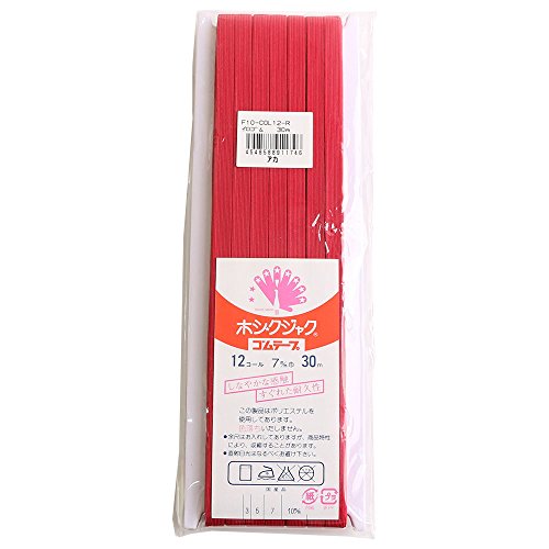 12コールレッド/7mm幅×30m巻/F10-COL12-R・Color:レッドStyle:12コール・パッケージ個数:1・本体サイズ: 7mm幅×30m巻 12コール・素材: ゴム: 天然ゴム 糸: ポリエステル100%・入数: 30m巻...