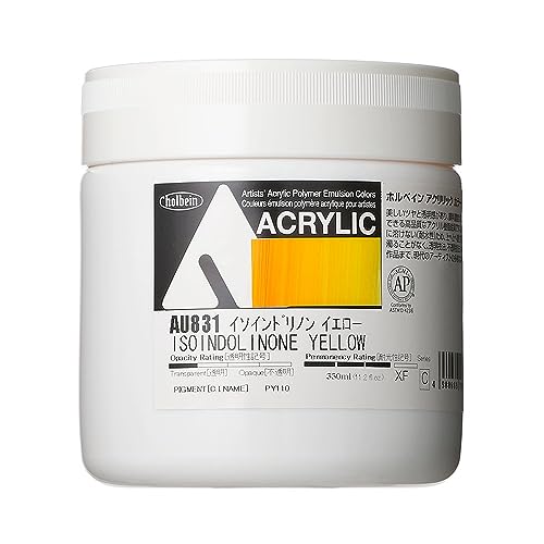 イソインドリノンイエロー/330ml/AU831・Size:330mlColor:イソインドリノンイエロー・対象性別 :男女共用より美しい光沢と透明感へ。より力強い発色と堅牢性へ。アクリリック カラーは、アーティストのあらゆる技法や用途に応...