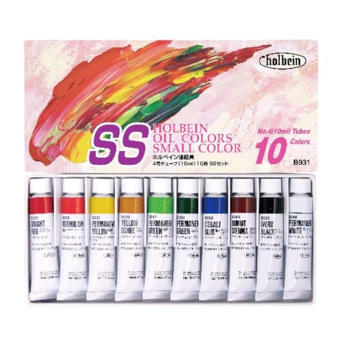 SSセットマルチ/10ml/B931・Style:SSセット・梱包サイズ:3.0x9.0x19.0(Cm)・原産国:日本・【素材】顔料、植物油習作用油絵具セット (.co.jpより)