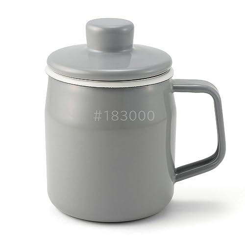 ライトグレー/350 ml/4977618112790・Color:ライトグレー・パッケージ個数:1・重量 : 390g・商品サイズ:12.5×8.5×12.5cm・手軽に使えるスリムでコンパクトなオイルポット・ステンレス製こし網(中目)付...