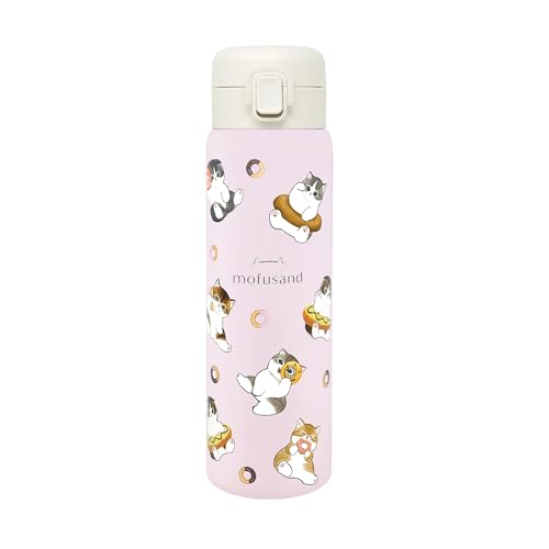 ペールピンク/480 ml/53-2195・Color:ペールピンクSize:480 ml・パッケージ個数:1・SNSで大人気のイラスト作家・ぢゅのさんが描く「mofusand」シリーズ。ユニークで可愛いねこちゃんがデザインされたワンプッシ...