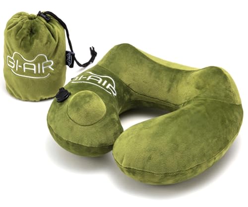 GI-AIR ポンプ ネックピローグラスグリーン/1/4589877321006・Color:グラスグリーンStyle:GI-AIR ポンプ ネックピロー・パッケージ個数:1・いつでも、どこでも簡単エア注入！・ポンプを押すだけで空気が入る！...