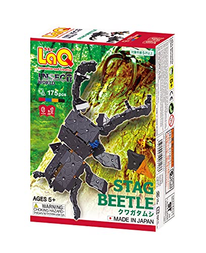 クワガタムシブラック/-/L007186・Style:クワガタムシ・■昆虫が作れるインセクトワールドに「クワガタムシ」をメインにしたキットが登場！・メインの「ギラファノコギリクワガタ」や「タガメ」「ハエトリグモ」「サバクトビバッタ」「マオウ...