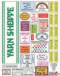 米国製のショップサインです。カレンダー用紙より少し薄いくらいの紙に印刷されています。切り抜いてお使いください。これをプラスするだけで、ドールハウスのお店屋さんがグレードアップしそうですよ！表面に光沢はなく、少し古めかしい感じになっています。...