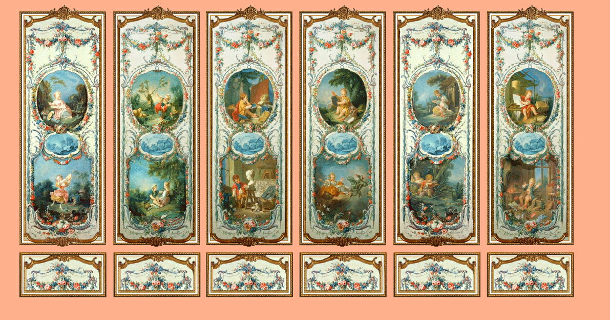 【こちらは1/24サイズです！】 スペイン製のドールハウス用壁紙です。パネルのように見えますが、ただシンプルに厚紙に印刷されており、凹凸はありません。お好みでカットしてお使いいただけます。すごくゴージャスなお部屋が一瞬で作れます！ぜひお試しを！