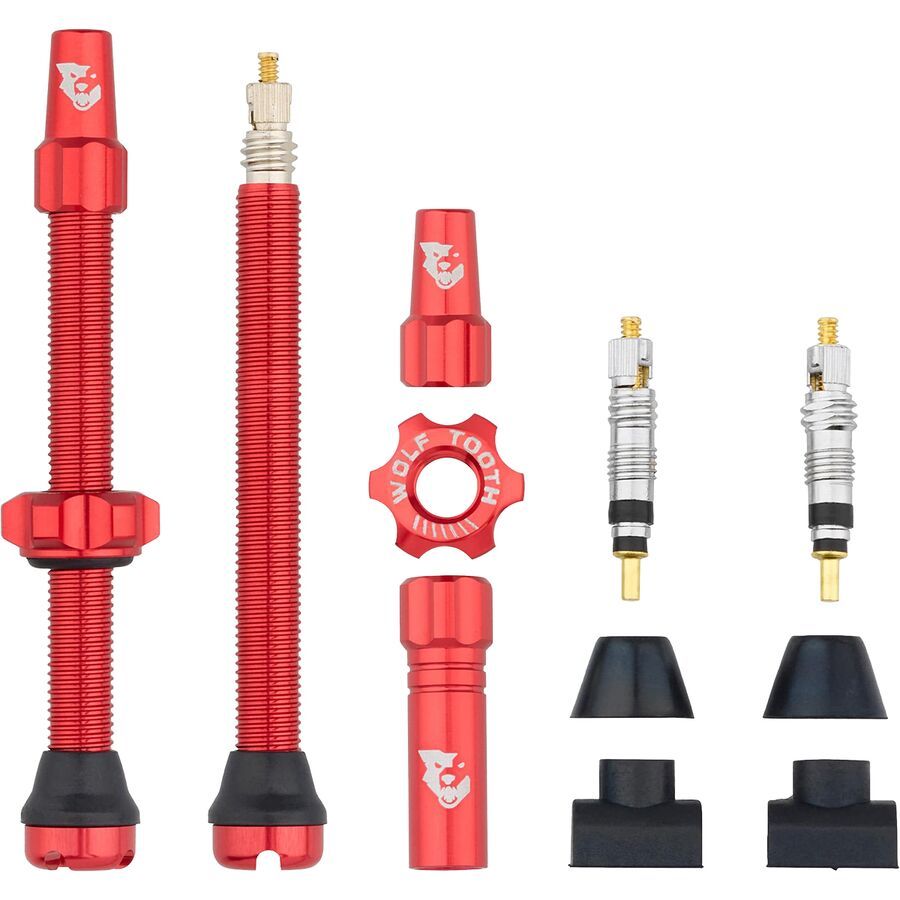 ■商品詳細■ブランドWolf Tooth Componentsウルフトゥースコンポーネンツ■商品名Tubeless Valve Stemsチューブレス バルブ ステムズ■商品状態新品・並行輸入品■色Red■素材アルミニウム■付属プレスタバル...