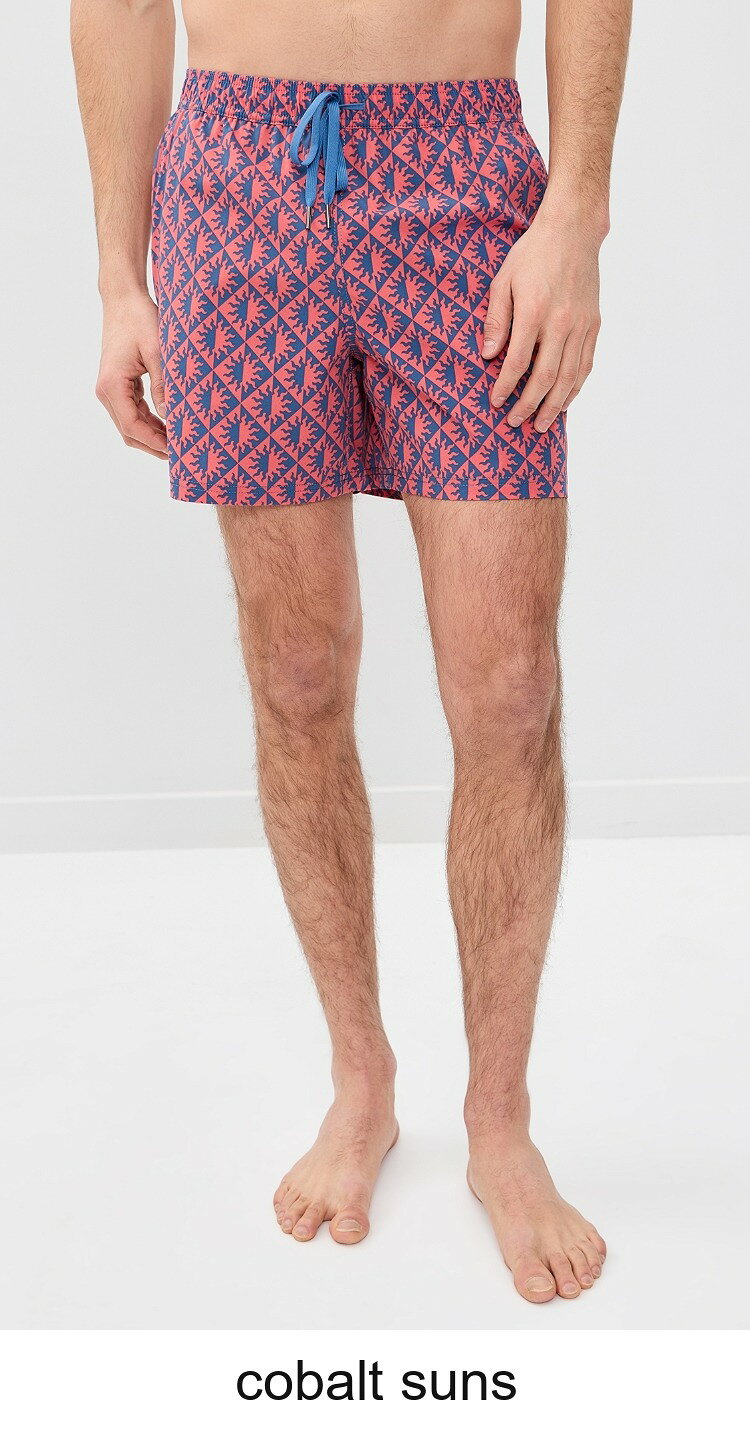 ■商品詳細■ブランドFair Harborフェア ハーバー■商品名The Bungalow Swim Trunks 5"ザ バンガロー スイム トランクス 5■商品状態新品未使用・並行輸入品■色cobalt suns■ファブリックlight...