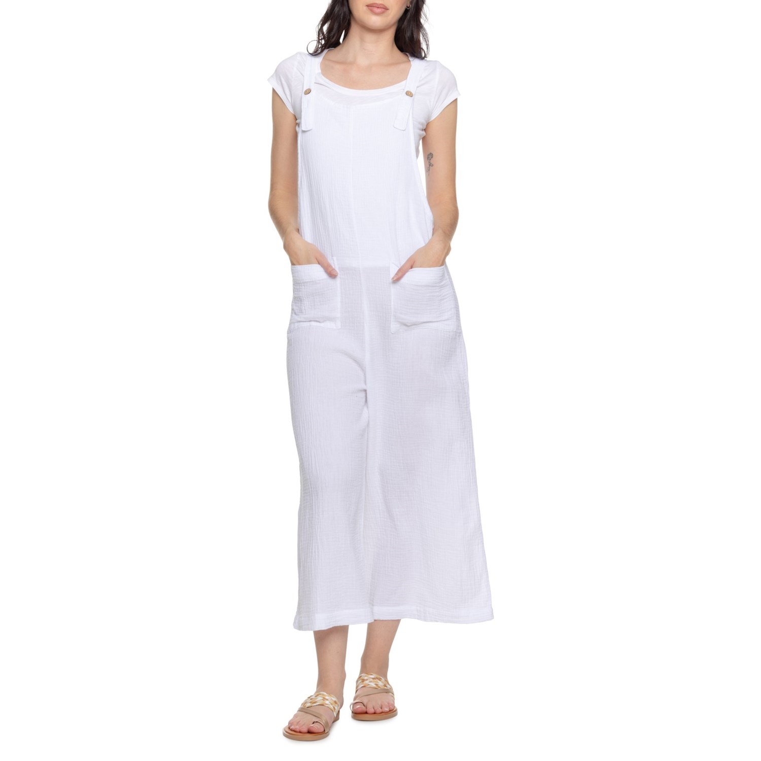 ■商品詳細■ブランド4OURDREAMERS■商品名Gauze Overall Jumpsuit ガーゼ オーバーオール ジャンプスーツ■商品状態新品・並行輸入品■色White2枚目以降は参考画像となります。詳細薄手のウーブンコットン-高い...