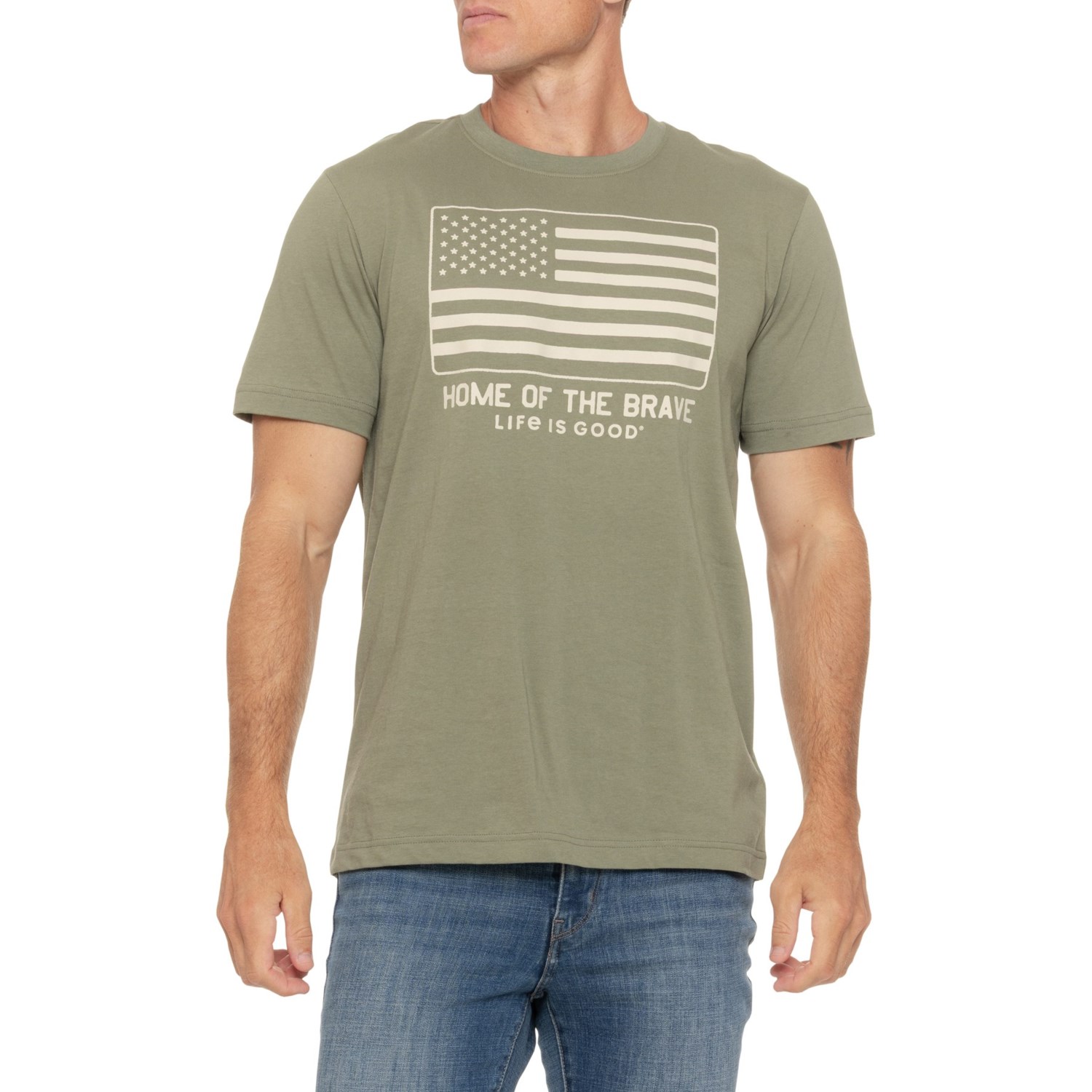 ■商品詳細■ブランドLife is Goodライフイズグッド■商品名Life is GoodHome of the Brave Flag T-Shirt - Short Sleeveライフ イズ グッド ホーム オブ ザ ブレイブ フロッグ...