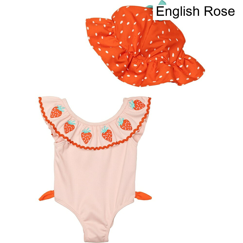■商品詳細■ブランドFlapdoodlesフラップドゥードル■商品名Infant Girls Strawberry One-Piece Swimsuit with Sun Hatインファント ガールズ ストロベリー ワンピース スイムスーツ...