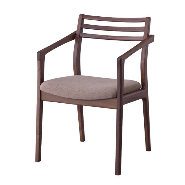 【サイズ】幅50×奥行51×高さ76.5×S高さ43cm 【材質】 天然木（ウォルナット）　ウレタン塗装　ポリエステル 【原産地】 日本　 【梱包サイズ】 W52．0xD52．0xH79．0 日本の“ものづくり力”を感じる、美しいチェア 繊...