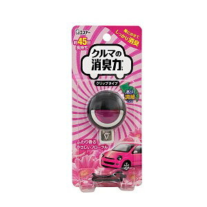 ST-C Deodorant for Car Clip type Floral　風にのせて しっかり消臭ペアリング消臭効果で、車内をまるごと消臭。快適な空間にします。車内のエアコンの送風口に取り付けるだけで簡単。リキッドタイプで使い終わりが...