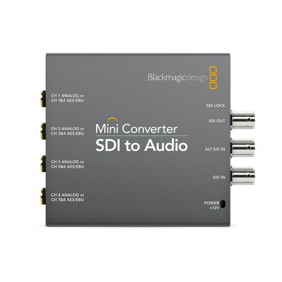 ■ 特長 1. 3Gb/s SDIテクノロジーに対応した革新的なSDIオーディオデエンベデッド用コンバータ 2. SDI入力から4チャンネルのバランスアナログオーディオ出力または8チャンネルのAES/EBUデジタルオーディオ出力へデエンベデ...