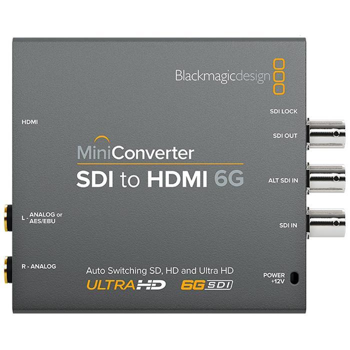 ■ 特長 Mini Converter SDI to HDMI 6Gは、SD、HD、3G Level A/Level B、6G-SDIビデオソースから、SD、HD、Ultra HDビデオフォーマットのHDMIへの変換に必要なすべての機能を搭...
