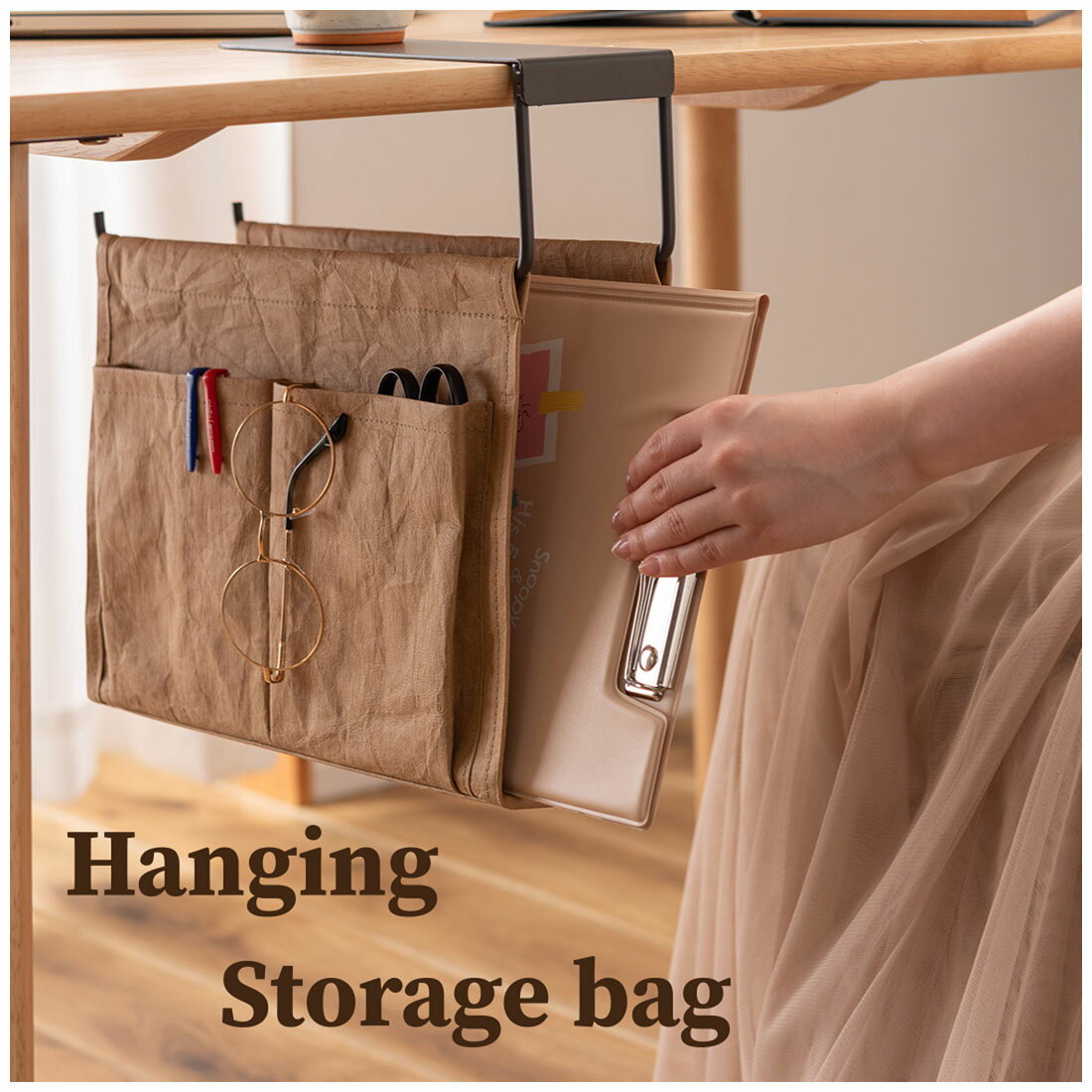 【商品名（JAN）】 ハンギング収納バッググレー（JAN:4985155238248） ハンギング収納バッグキャメル（JAN:4985155238224） ハンギング収納バッググリーン（JAN:4985155238231） 【商品情報】 ●...