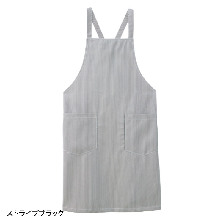 高温の油のダメージをしっかり防ぐ！ 最新の「高温撥油」加工を搭載。 【MATERIAL】 ポプリン (ポリエステル100%) ■男女兼用 ■高温撥油 【COLOR】 ■ストライプブラック 　　　サイズ　 　　　フリー　 　 　　前中心丈 　...