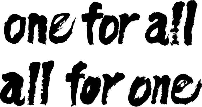 【楽天市場】【one for all all for one(横書)】書道家が書く漢字Tシャツ おもしろTシャツ 本物の筆文字を使用した ...