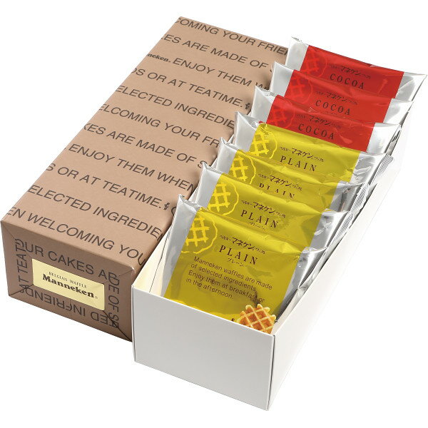 ●商品内容 プレ-ンワッフル×4、ココアワッフル×3※包装済み商品です。 ●パッケージサイズ：10.8×29.6×7.9 cm 450g ●賞味期限：製造日より60日 自然な甘さとコクのあるプレ-ンワッフルと、ベルギ-チョコレ-トを練り込ん...