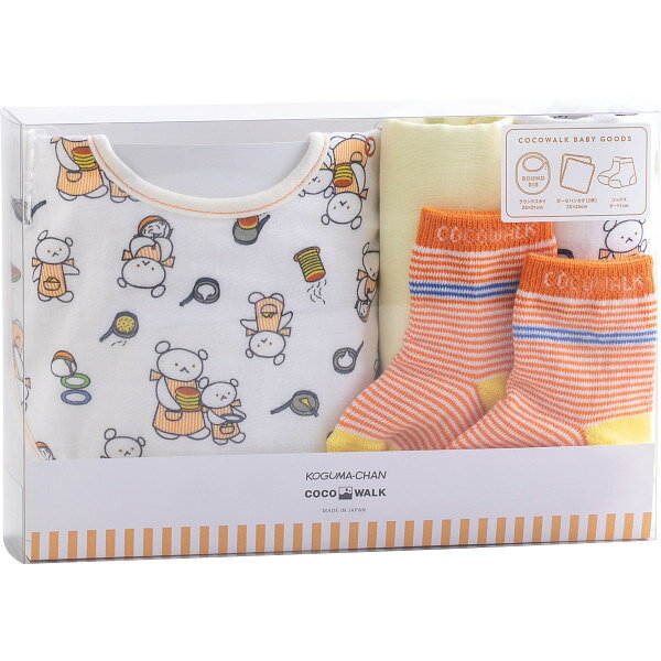 ●商品内容 スタイ×1、ハンカチ×2、ソックス×1●対象年齢:0歳〜3歳まで(個人差あり) ●現品(スタイ)約25×21cm、(ハンカチ)約25×25cm、(ソックス)約9から11cm ●(スタイ・ハンカチ)綿100%、(ソックス)綿56%...