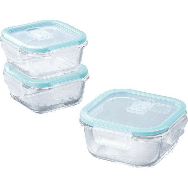 ●商品内容 角型320ml(約11.7×11.7×5.9cm・320ml)×2、角型520ml(約13.9×13.9×6.2cm・520ml)×1●オーブンレンジ・電子レンジ可(本体のみ) ●本体=耐熱ガラス、フタ=ポリプロピレン ●パッケ...