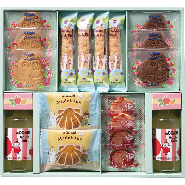 ●商品内容 アップルジュース180ml×2、ブルーベリースティックパイ×4、バニラマドレーヌ・フランボワーズクッキー・ココアフランボワーズクッキー×各2、バニラ型押しクッキー・ココア型押しクッキー×各3 ●パッケージサイズ：35×32×6....