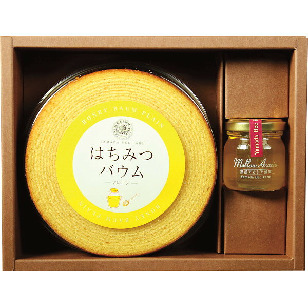 ●商品内容 はちみつバウム(直径約13cm)×1、アカシア蜂蜜50g×1 ●パッケージサイズ：21×15×6 cm 530g ●賞味期限：製造日より90日 はちみつを使い、職人により一層一層丹念に焼き上げたバウムクーヘンに、はちみつをかけて...