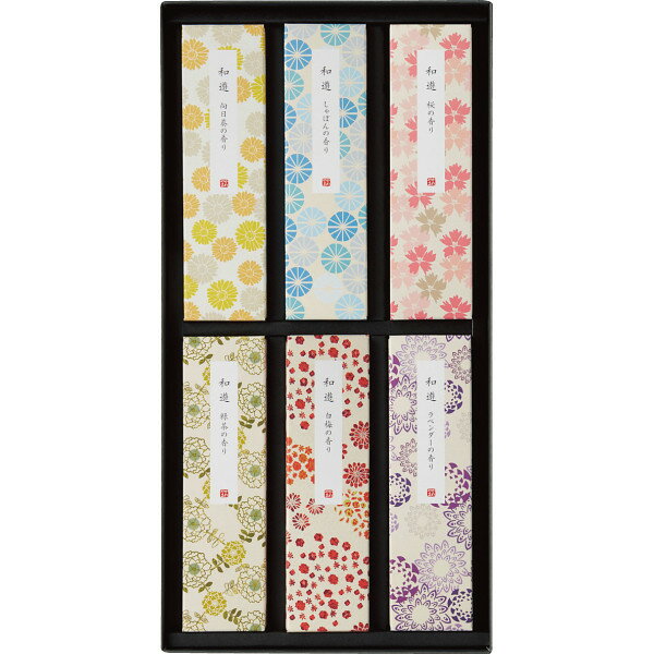●商品内容 しゃぼん・ラベンダー・桜・白梅・緑茶・向日葵(各約30g)×各1箱 ●炭素粉末・タブ粉・香料 ●パッケージサイズ：17.2×33.5×3.3 cm 470g 「和遊」は可愛らしいパッケージのお線香シリーズです。人気3種類の香りと...