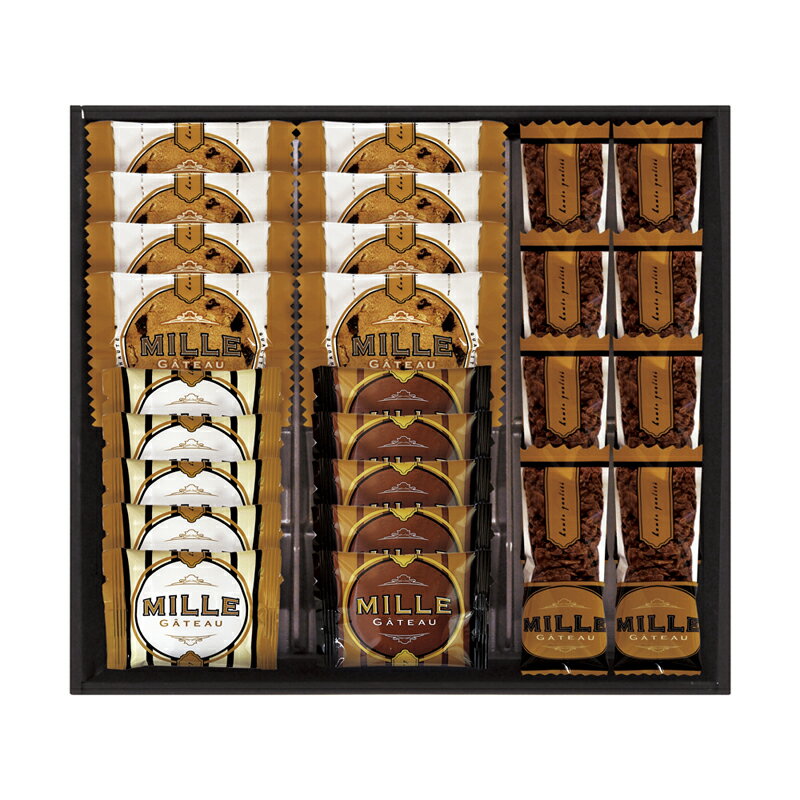 ●商品内容 ミルククランチバー×8・ナッツとチョコのざっくりクッキー×8・ラングドシャ(プレーン・ショコラ)各5 【卵・乳成分・小麦】 ●パッケージサイズ：箱260×290×45mm 395g ●賞味期限：製造日から180日間 コーヒー、紅...