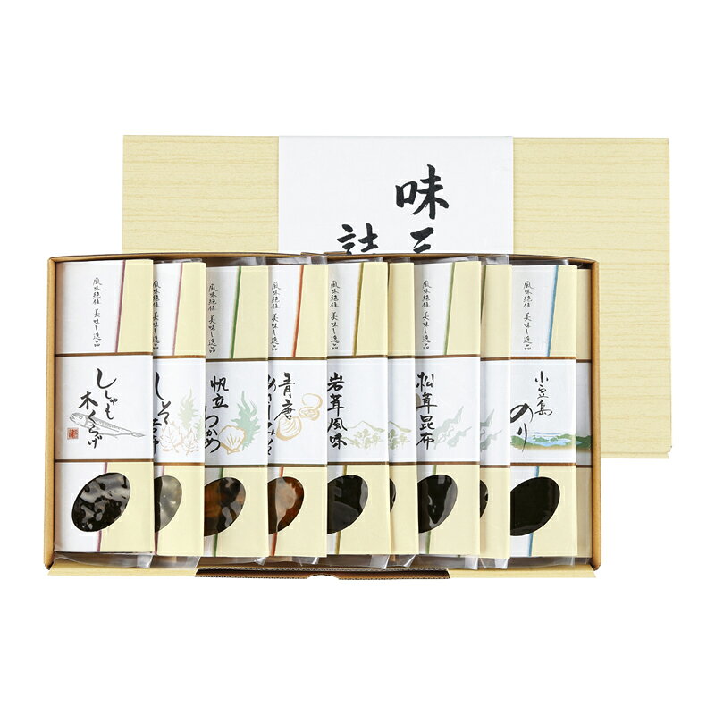 ●商品内容 (岩茸風味×2・小豆島のり×2・松茸昆布×2・しそ若布・ししゃも木くらげ・帆立わかめ・青唐あさりみそ)各80g 【小麦】 ●パッケージサイズ：箱205×350×23mm 1000g ●賞味期限：製造日から365日間 瀬戸内海に浮...