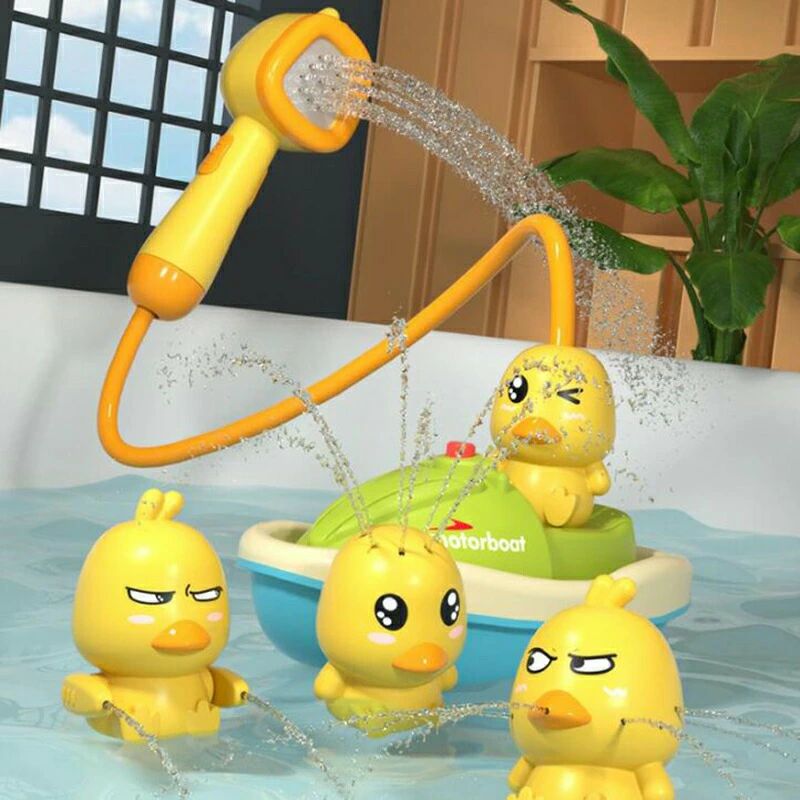 お風呂おもちゃ 電動 シャワー かわいい アヒル羽 水遊び 幼児 噴水 安全 赤ちゃん用 0歳 1歳 2歳 女の子 男の子 プレゼント 誕生日 クリスマス 入園祝い 入学祝い"付属の打ち水おもちゃと組み合わせて遊ぶことで、子どものお風呂タイ...