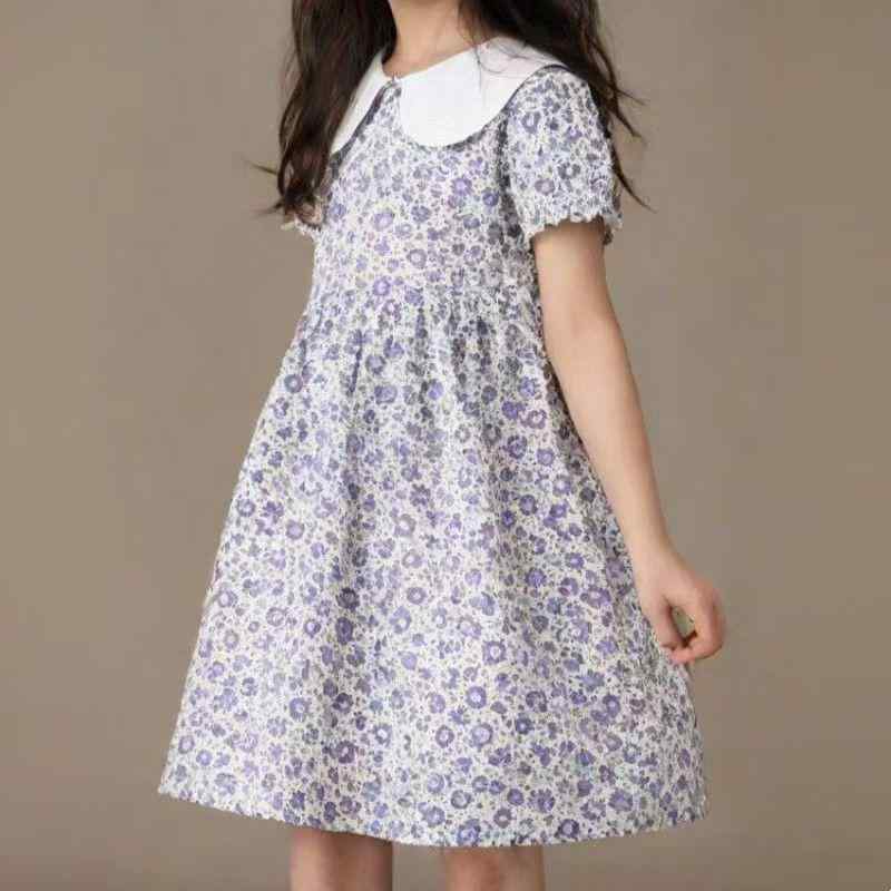 ・カテゴリ: 子供用ワンピース・スタイル: 田園風・主な素材: ポリエステル6、綿3・生地加工: 柔らか加工・袖丈: 半袖・スカート丈: Aライン・性別: 女児用・対象年齢: 3〜8歳・カラー展開: ピンク、イエロー、パープル・サイズ展開:...