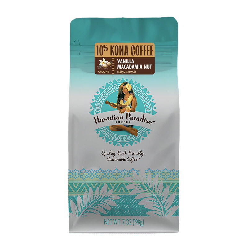 Hawaiiでは多数の有名ホテルやレストランなどで使用されているトップブランドのフレーバーコーヒーです。ハワイ島コナで栽培されたコナコーヒーが10％入ったブレンドコーヒー。・内容量：198g（Ground：焙煎したコーヒー豆を挽いたもの）・...