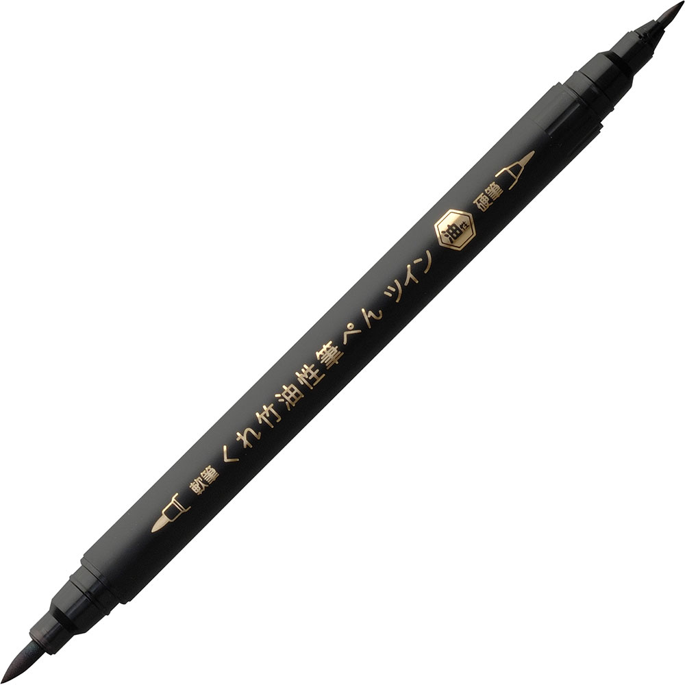 くれ竹　油性筆ぺん　ツイン　黒・セリース　TSA-010S JANコード 4901427299427 商品サイズ 12 径×161 mm 商品サイズは、クリップなどを含まない最大径を表記しています。 外装サイズ 40×200×12 mm 商...