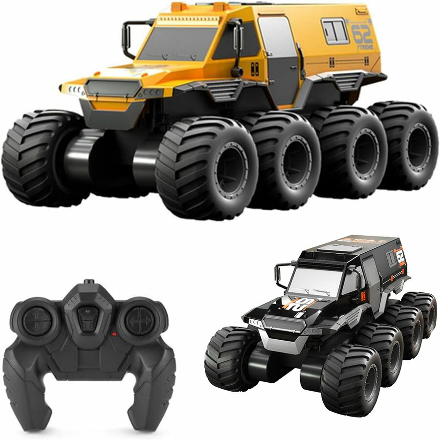 多機能操作：8輪リモコン装甲車両は前進、後退、左折、右折、さらには360度回転することができ、プレイヤーは車両の動きを完全に制御し、ゲームの楽しさを高めることができます。 【2.4Gリモコン】2.4Gリモコンを搭載しており、より正確な制御を...