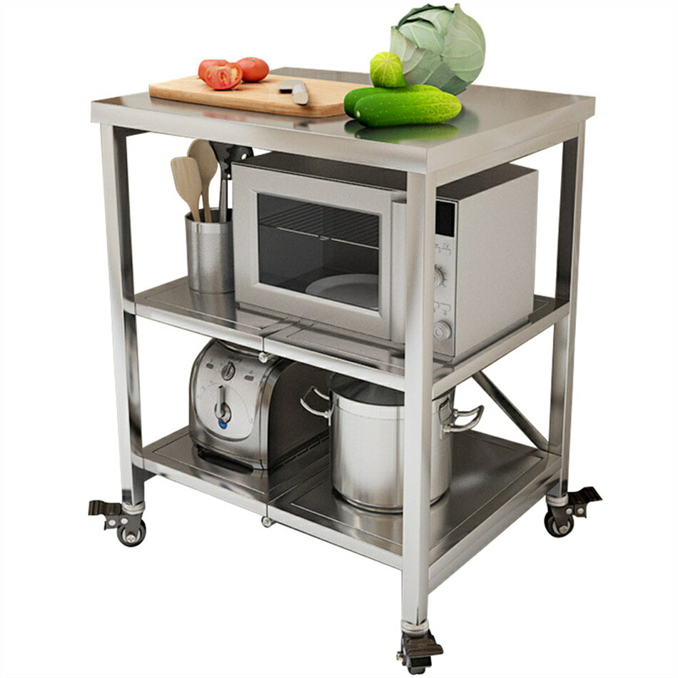 【折りたたみ式、使いやすい】：私たちのトロリーは折りたたみ可能に設計されています。受け取ったら、それは収納状態にあります。 【高品質のステンレス鋼】：高品質304ステンレス鋼を使用しています。強度と耐久性、耐衝撃性。 【多用途で大容量】：3...