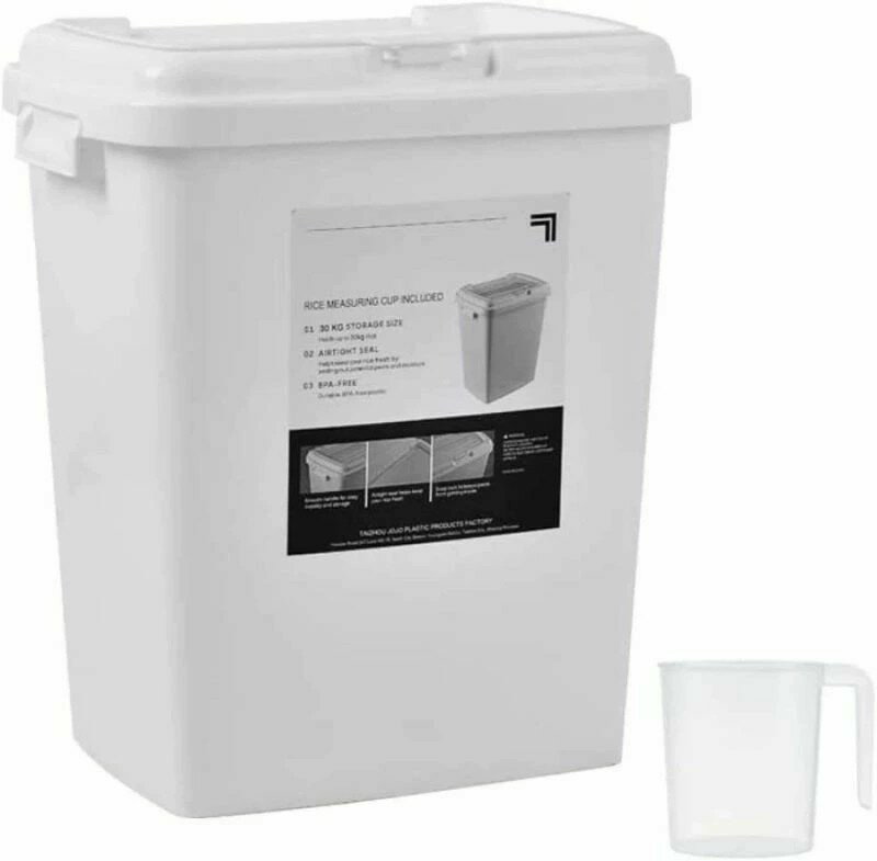 多機能収納：容量20kg/30kgで、ファミリーにもオススメです。乾物、お米やお砂糖、塩、小麦粉など食品を収納、保存します?また、食品だけではなく小物収納ボックスとしても活躍です。 健康素材：PP素材で、衛生無毒、非汚染性があり、洗いやすい...
