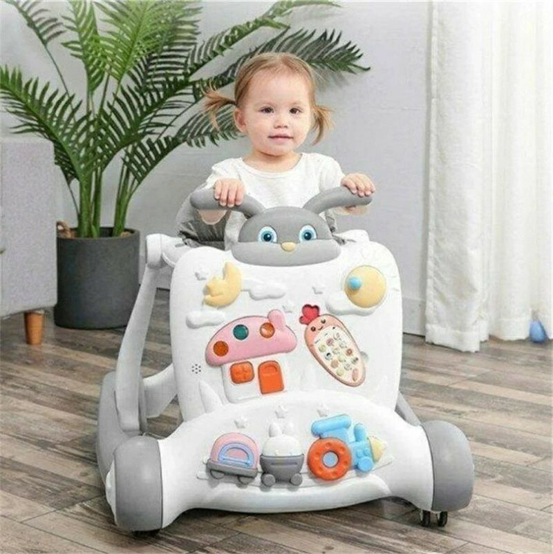 【多機能】ウォーカー、理科幼児。パズルボード、認知力を養い、能力を向上させます。早期教育音楽ピアノ、早期教育啓発。 【安全保護】滑り止めハンドル＋ゴムゴム後輪、大面積ゴム、地面との摩擦を増やし、滑り止め効果を発揮します。 【簡単組立】組立て...