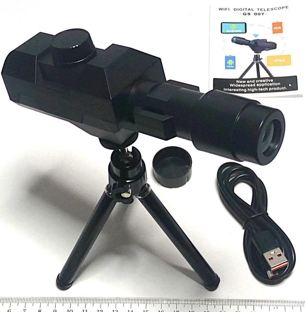 特徴： 【モバイルアプリ制御】写真撮影、ビデオ録画、動体検知と制御、十字線の位置特定、四方向観察、画面比較機能をサポートしています。 伸縮式の三脚、取り外し可能なスタンドが付属しています。 【フォーカスノブ】もう 1 つの便利なノブ フォー...