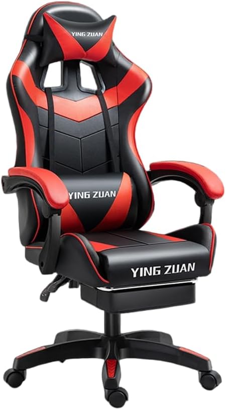 商品名 PCゲーミングチェア オフィスチェア デスクチェア 135°リクライニング PUレザー 静音キャスター 長時間快適 姿勢サポート テレワーク 勉強椅子 商品説明 - マテリアルの質感: 0.5mm厚のPVCレザーを使用し、防汚・耐摩...