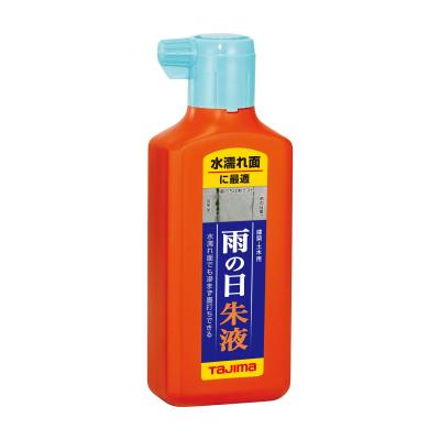 雨の日の作業に最適です濡れた面でもにじまず打てます墨打ち時に液の飛び散りが少なく、シャープな線が引けます乾燥してもつぼ糸、つぼ綿が硬く固まらず、水を加えると溶けて元に戻ります内容量：180ml