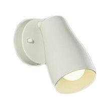 (ランプ付)LED電球 4.3W（E26）電球色 2700K鋼板 白塗装巾105 高181 出120mm0.6kg■スイッチ付（点滅）■首振外向のみ90°・回転360°■AC100V■調光器併用不可7VA定格光束 235lm消費電力 4.3...