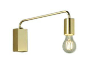 LEDフィラメント電球 3.8W（E26）キャンドル色/2200K鋼板・鋼管 真鍮色メッキ巾68 高192 出407mm0.7kgアーム可動AC100V調光可能（0%〜100％）調光にはLED専用調光器（別売）をご使用ください。ランプ寿命2...